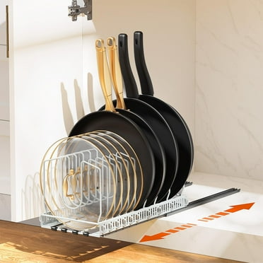 2 Pack Pots and Pans Organizer Under Cabinet, 21.6" Deep Pull Out Pot ...