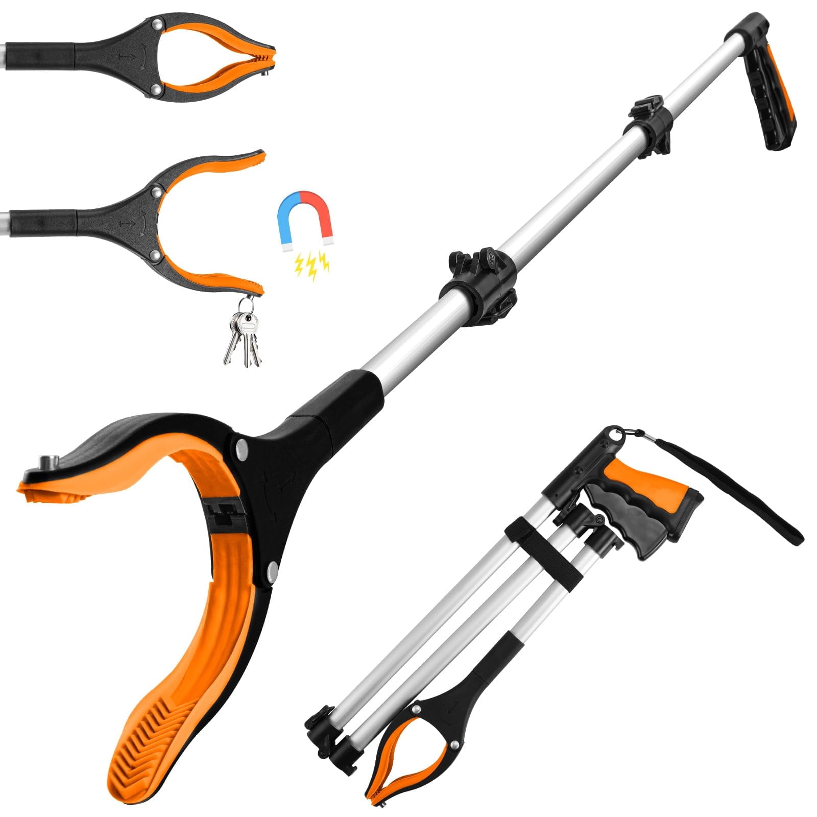 Housolution Reacher Grabber Tool, 43" Extra Long Grabbers for Elderly ...