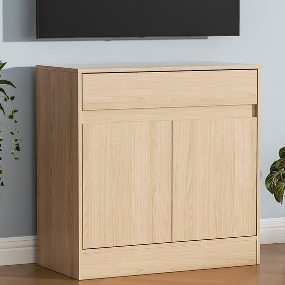 Housoul Buffet Cabinet with 2 Doors and Drawer, Coffee Bar Cabinet with ...