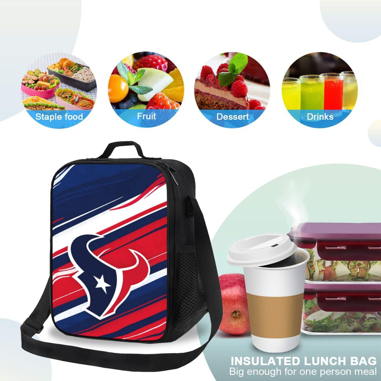 Houston 2026 Custom Lunch Box, Multifunctional Cooler Insulated Lunch ...