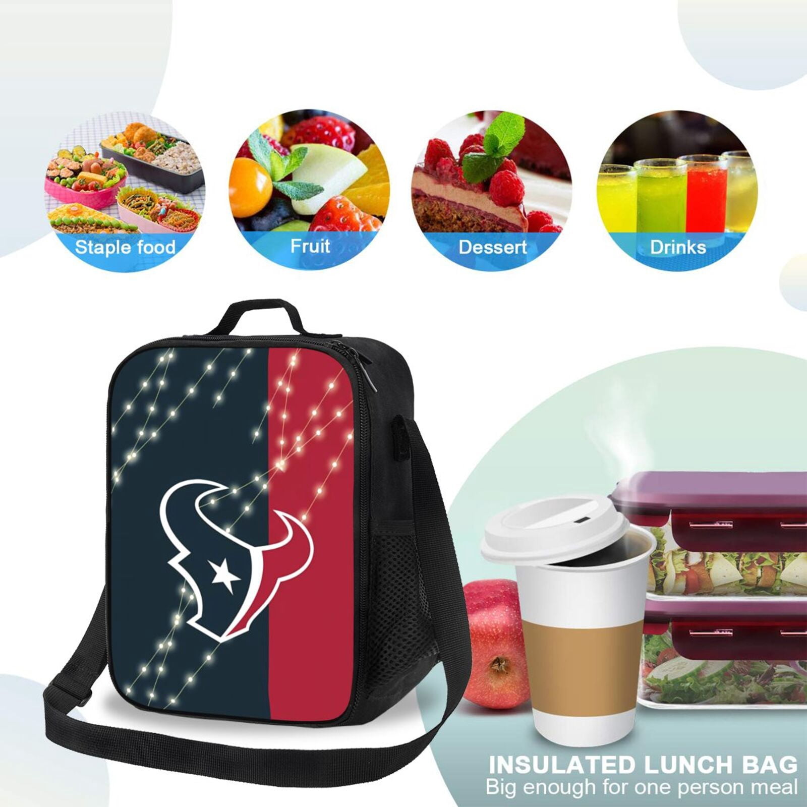 Houston 2026 Custom Lunch Box, Multifunctional Cooler Insulated Lunch ...