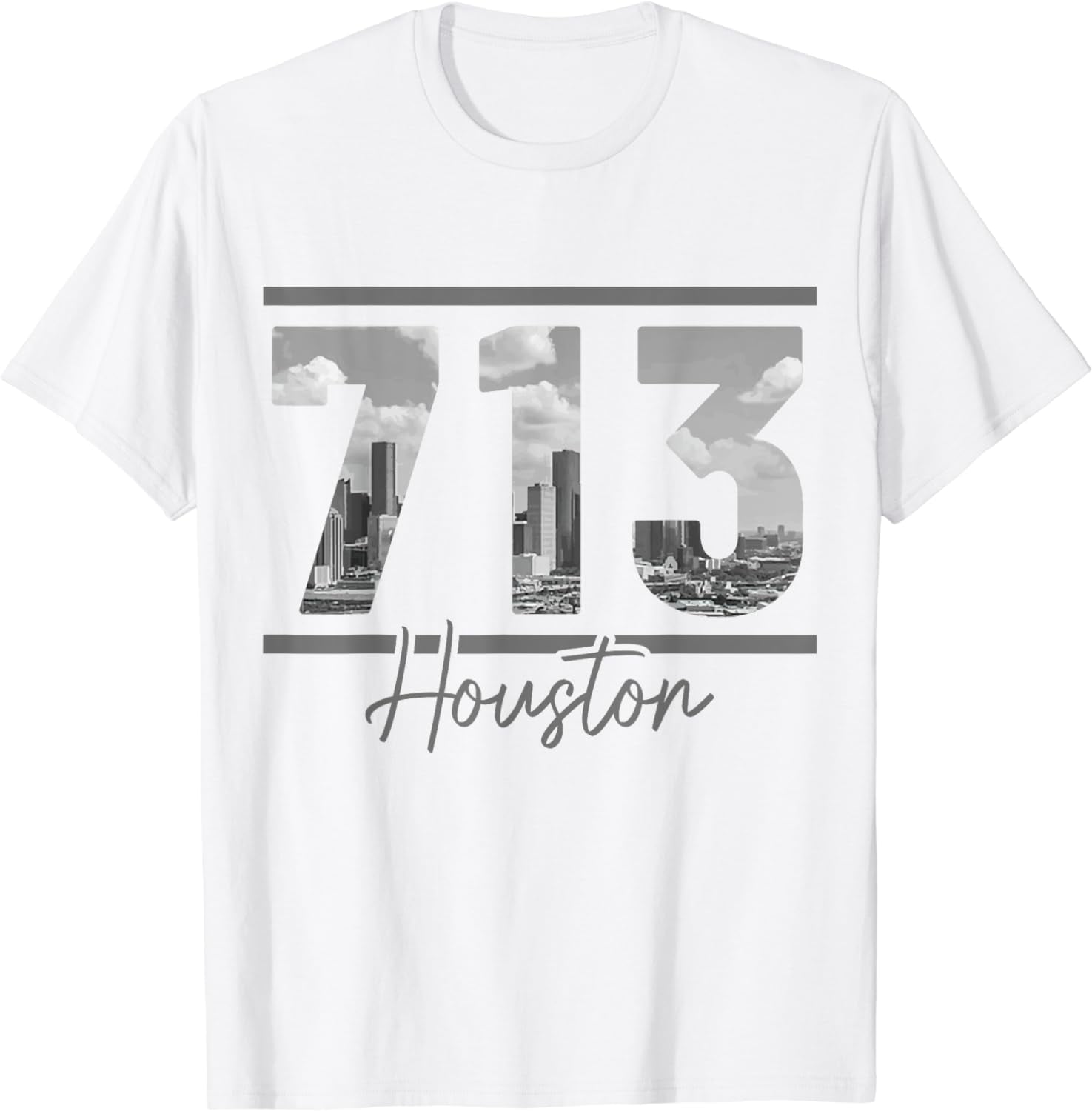 Houston 713 Area Code Skyline Texas Pride Vintage T-Shirt - Walmart.com