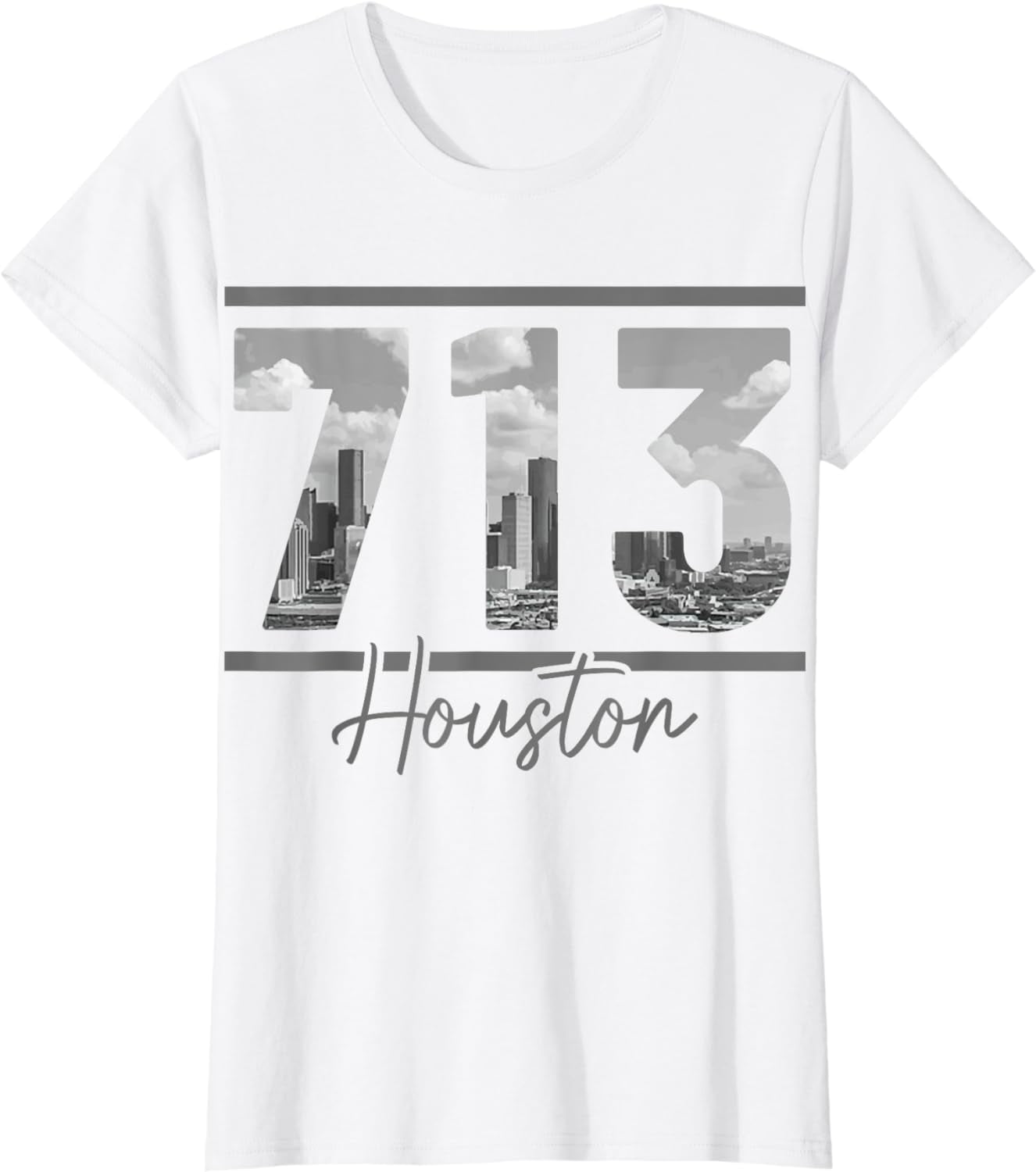 Houston 713 Area Code Skyline Texas Pride Vintage T-Shirt - Walmart.com