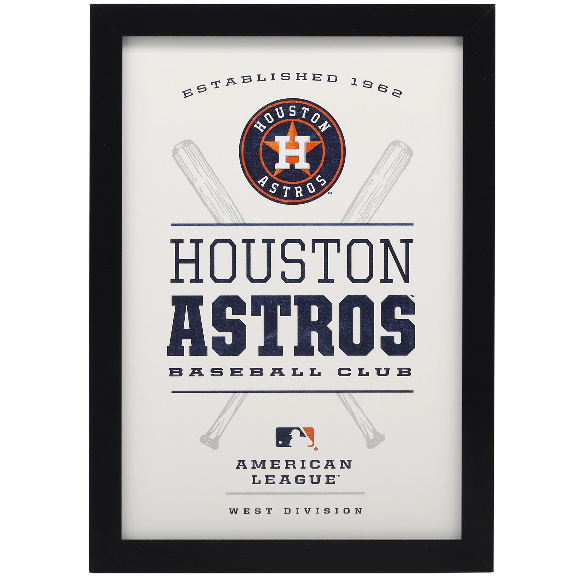 Houston Astros 10'' x 14'' Team Framed Wood Sign - Walmart.com