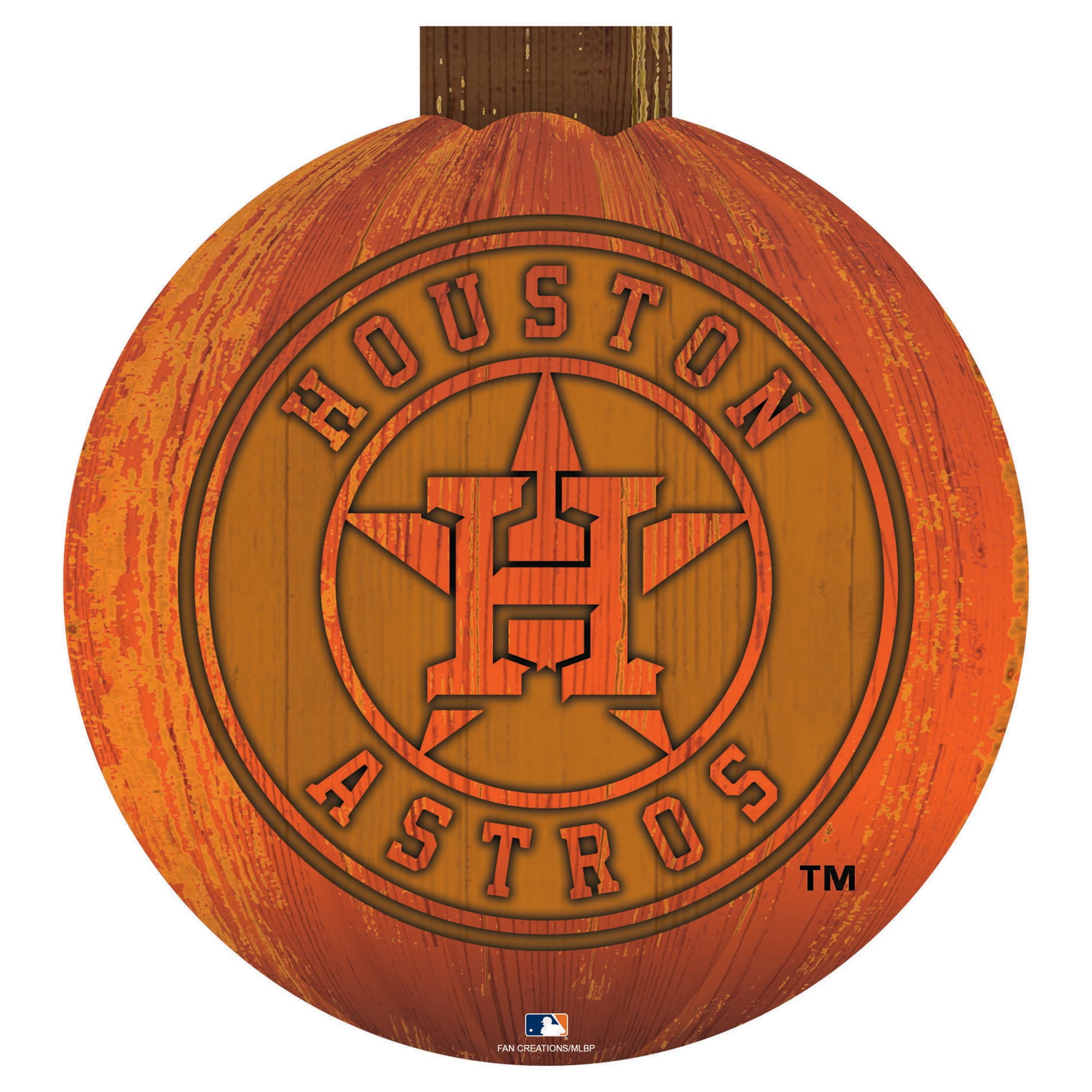 Houston Astros 12'' Pumpkin Sign - Walmart.com