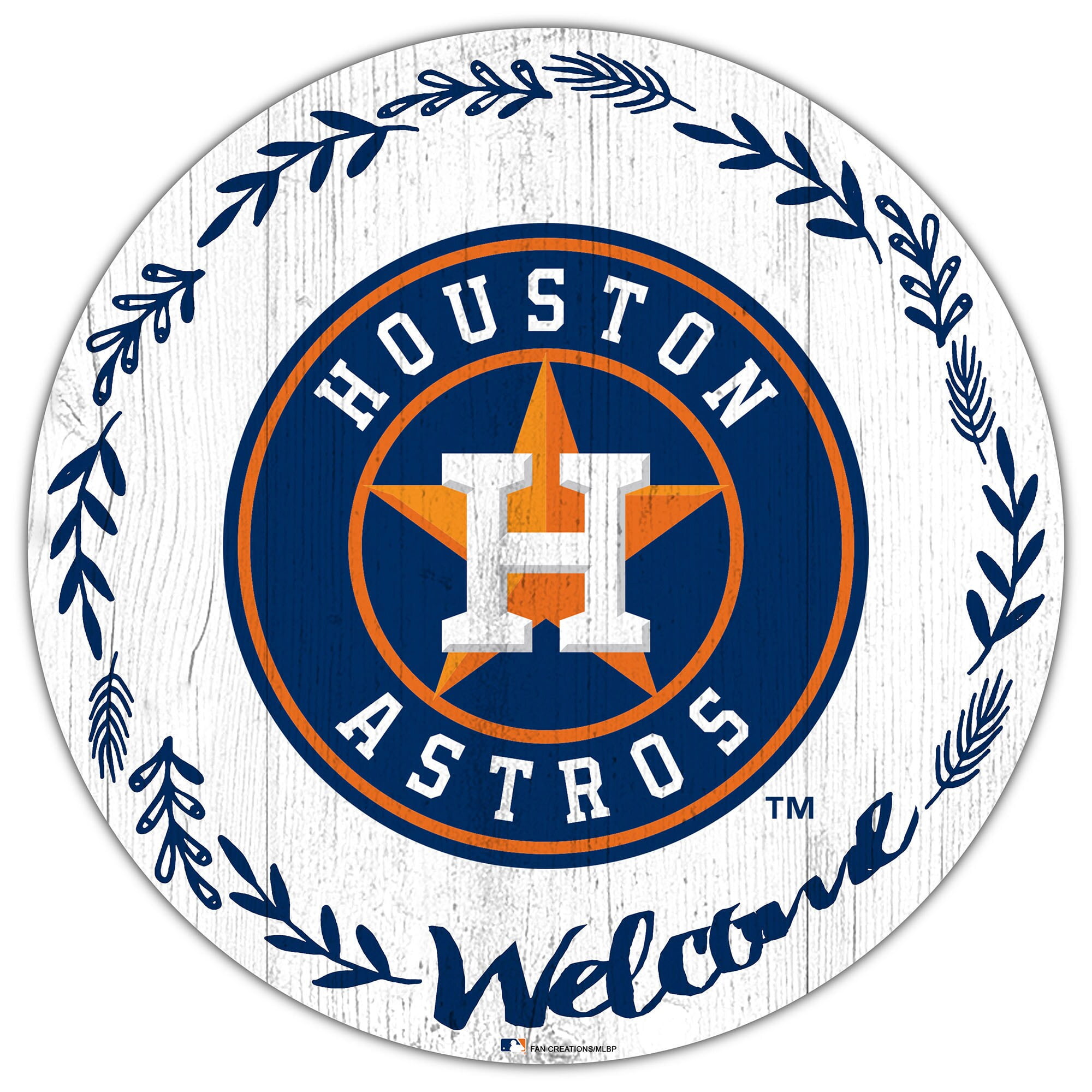 Houston Astros 12" Welcome Circle Sign - Walmart.com