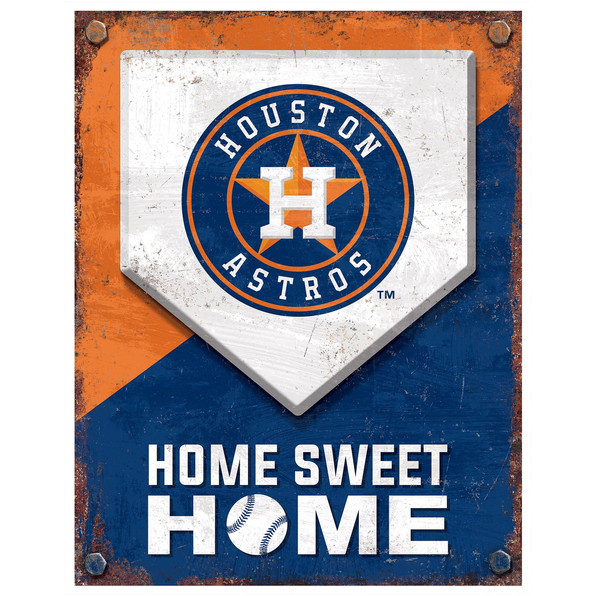 Houston Astros 13" x 20" Two-Tone Established Date Metal Sign - Walmart.com