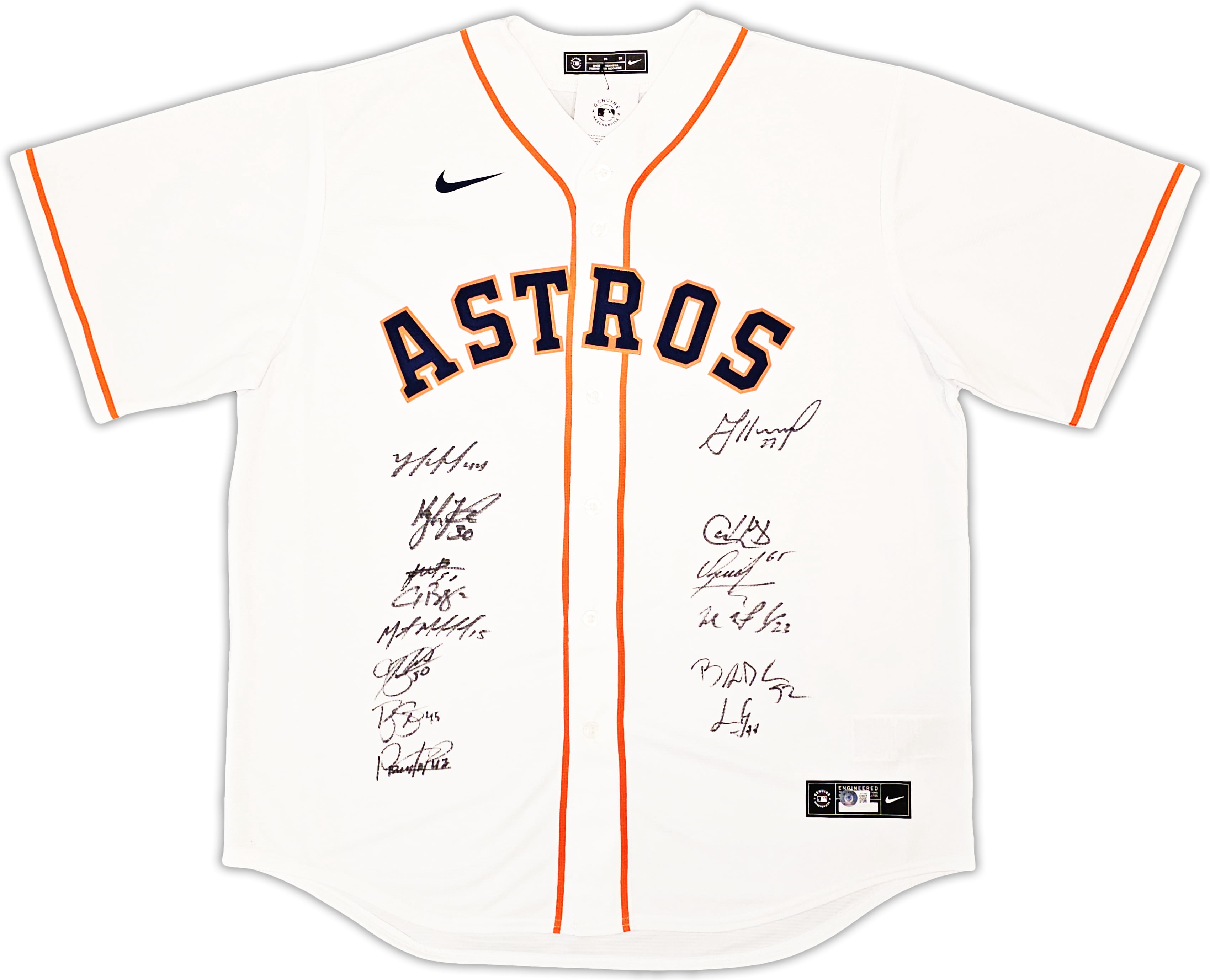 Houston Astros 2022 World Series Champion Autographed White Nike Jersey ...