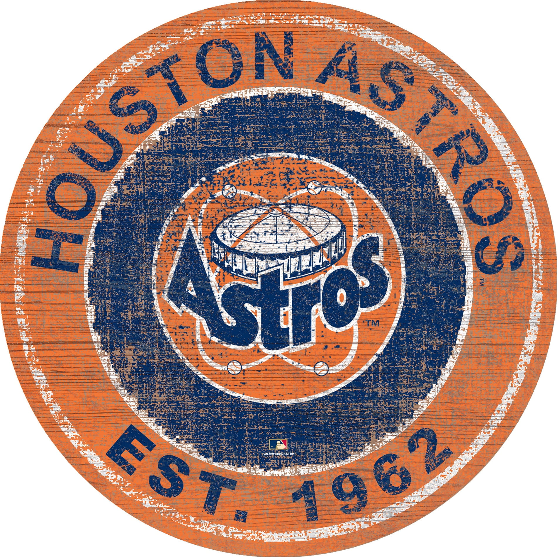 Houston Astros 24'' Round Heritage Logo Sign - Walmart.com
