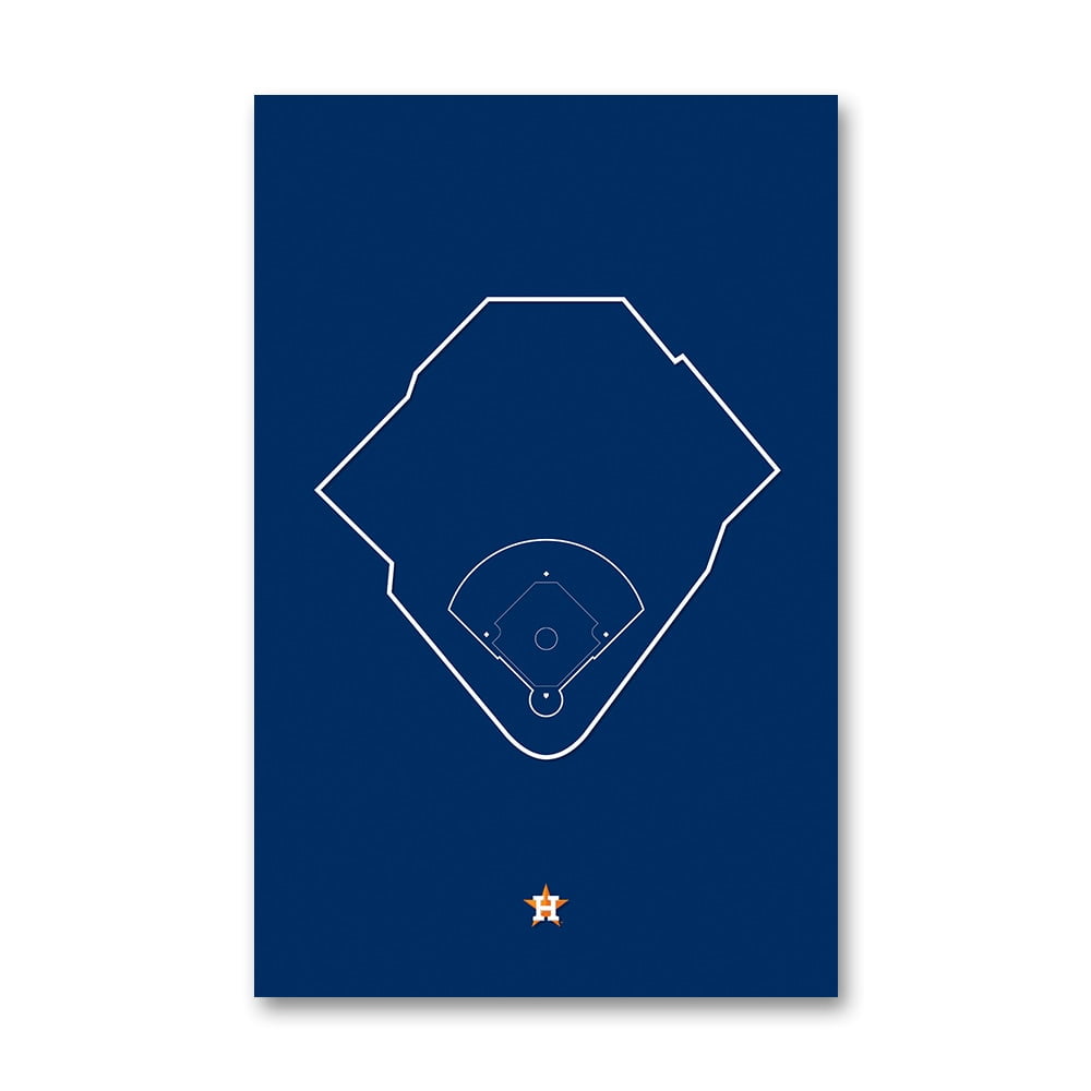 Houston Astros Minute Maid Park 11" x 17" Ballpark Outline Art Poster ...