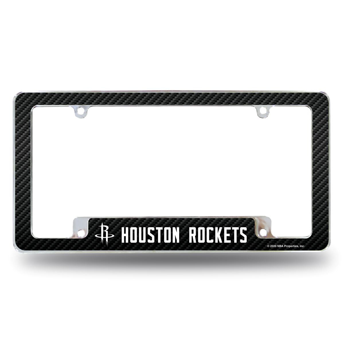 Houston Basketball Rockets Chrome Metal License Plate Frame - Carbon ...