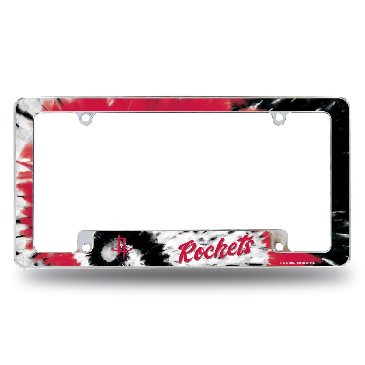 Houston Basketball Rockets Chrome Metal License Plate Frame - Tie Dye ...