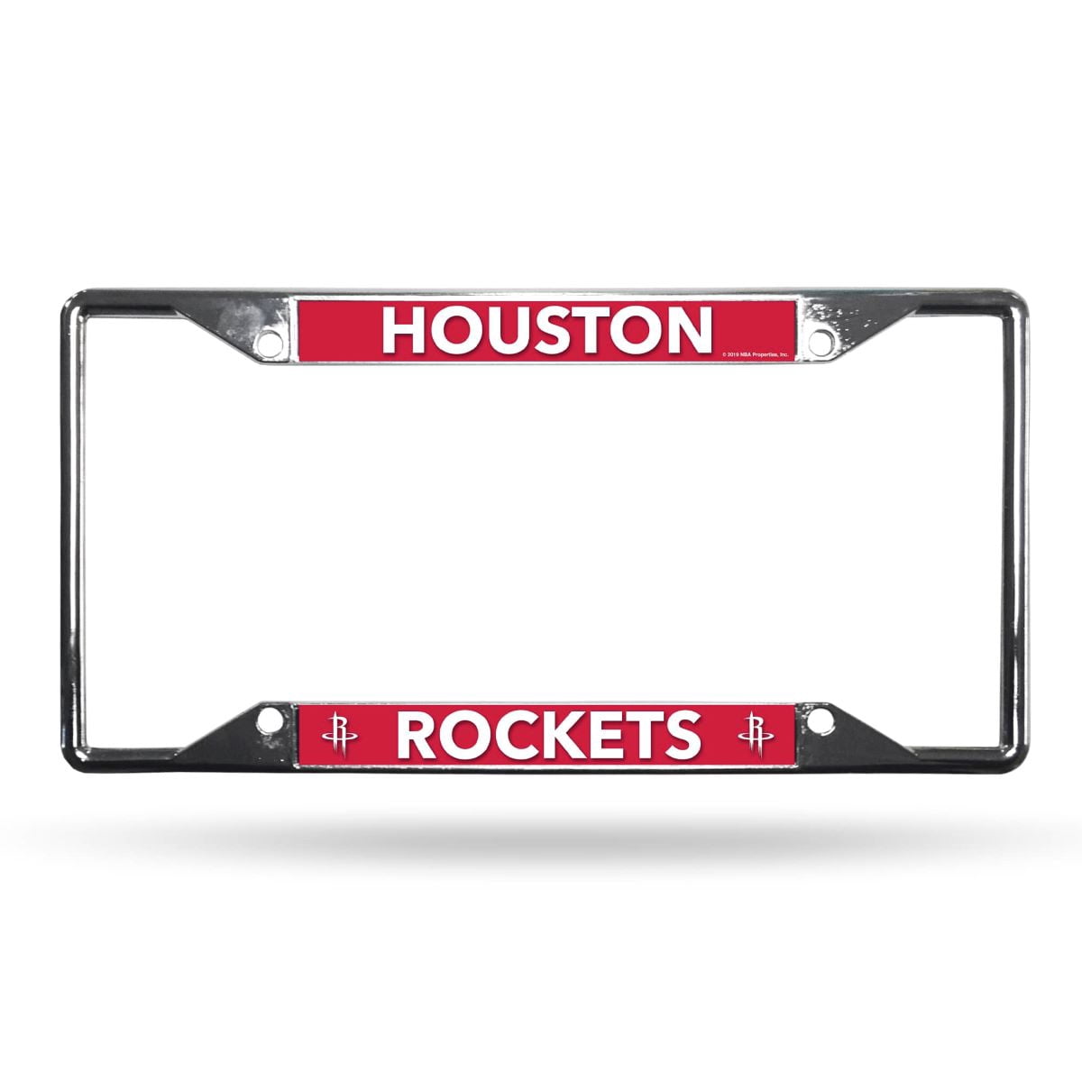Houston Basketball Rockets Lightweight Chrome Metal License Plate Frame ...