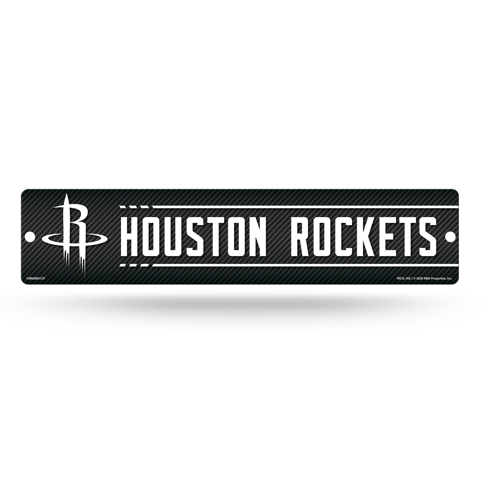 Houston Basketball Rockets Street Sign (16") Carbon Fiber Design - Hang ...