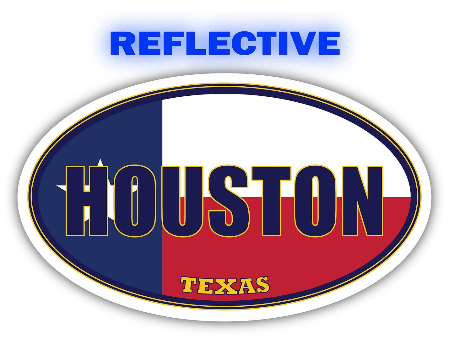 Houston City Texas State Flag | TX Flag Harris County Oval State Colors ...