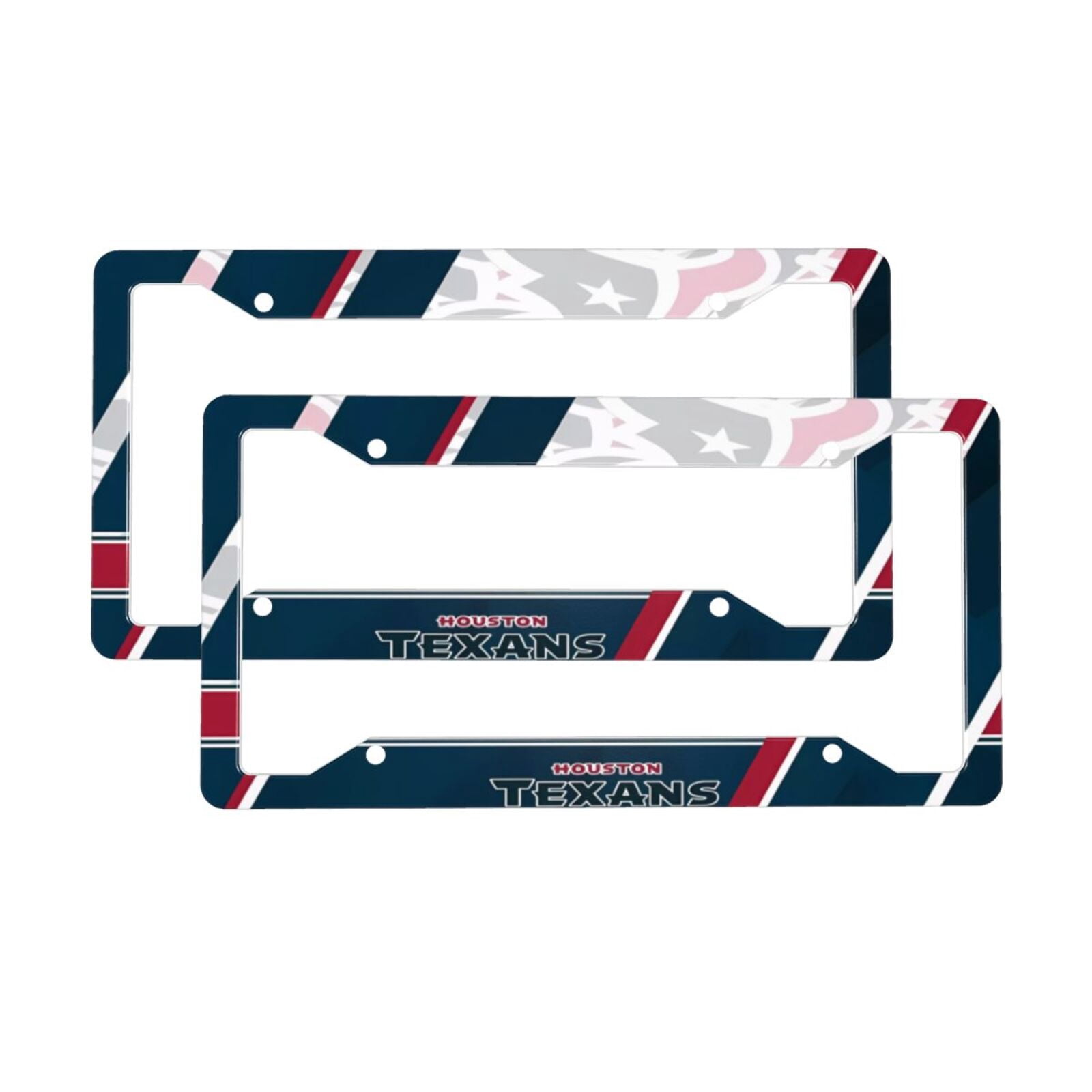 Houston Custom 4-Hole Football License Plate Frame (Set of 2 ...