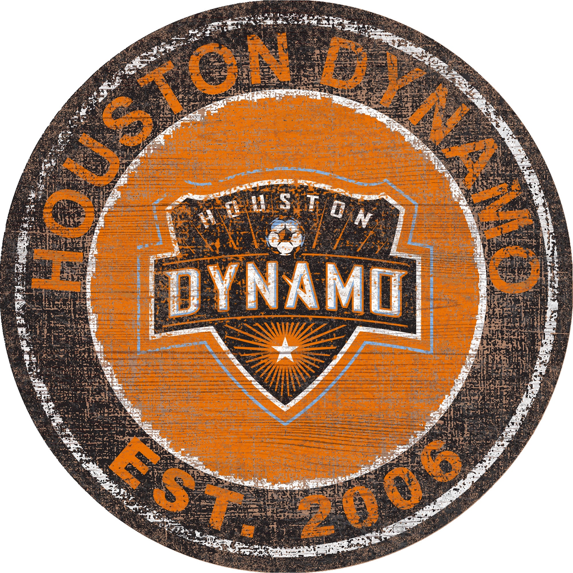 Houston Dynamo 24" x 24" Heritage Logo Round Sign - Walmart.com