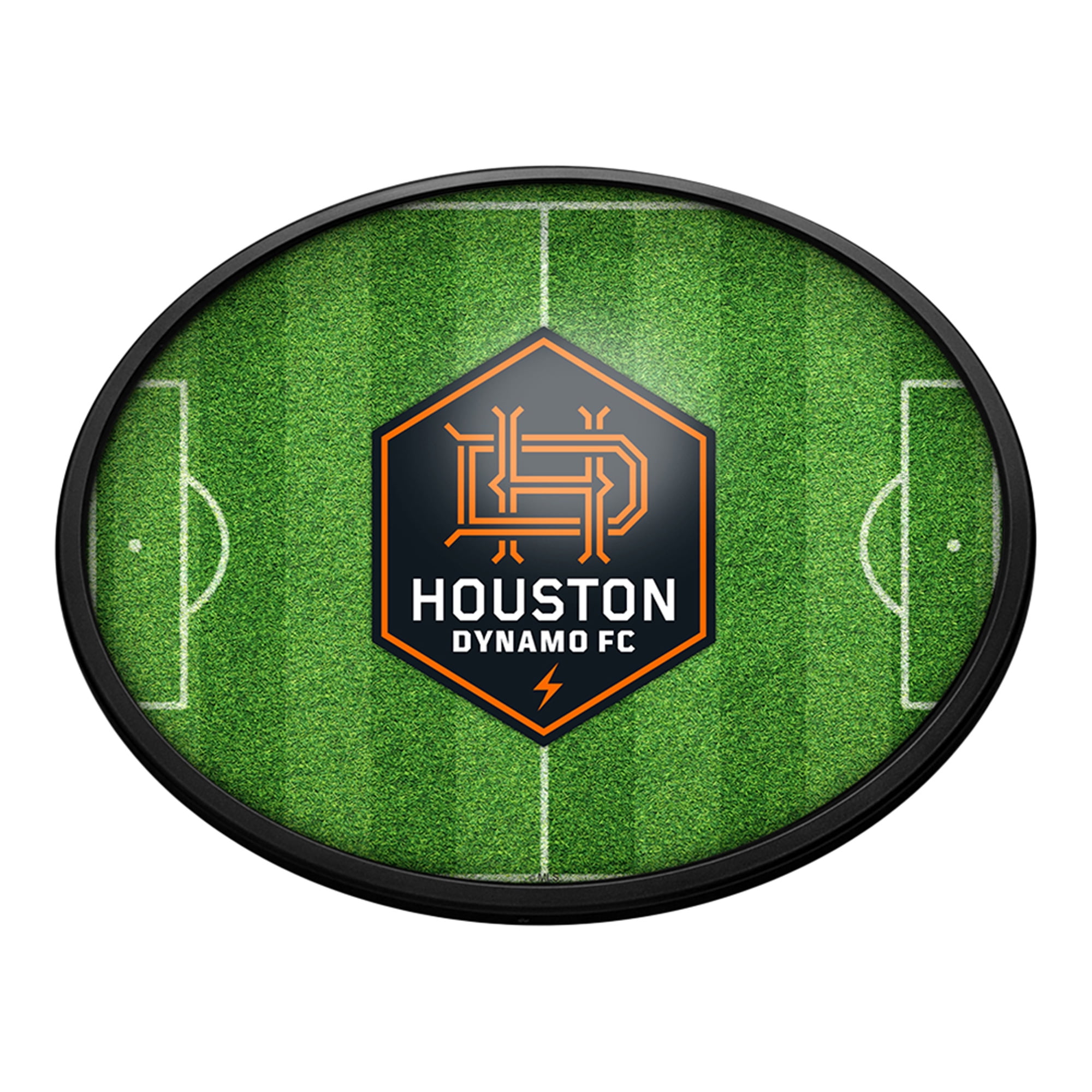 Houston Dynamo FC 18'' x 14'' Slimline Illuminated Field Oval Wall Sign ...