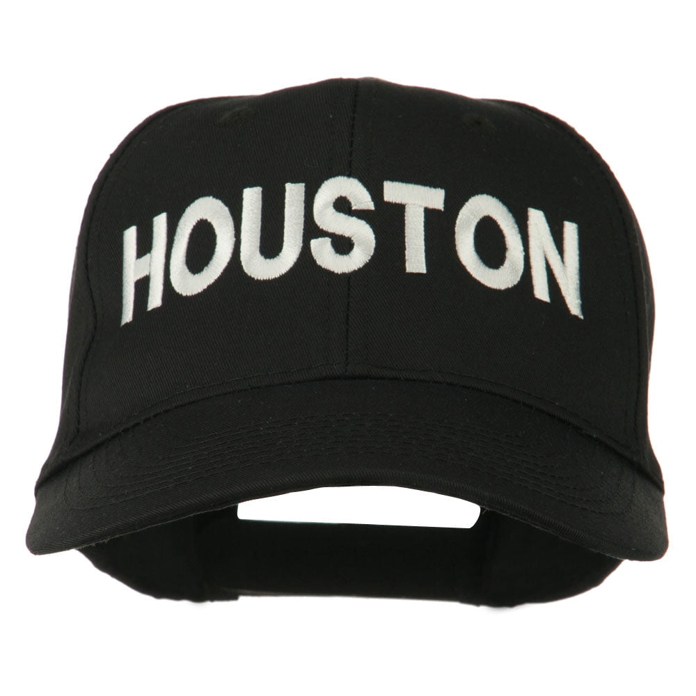 Houston Embroidered Cotton Twill Snapback Cap - Black OSFM - Walmart.com