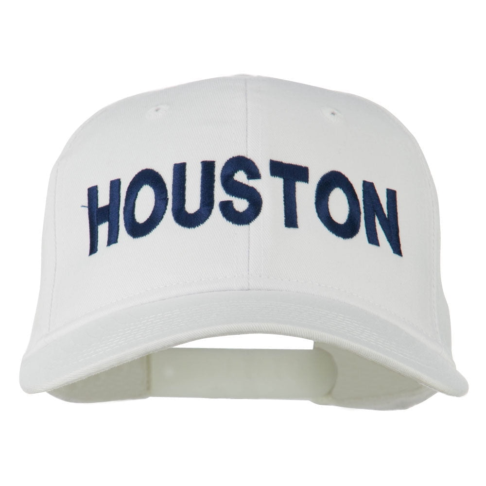 Houston Embroidered Cotton Twill Snapback Cap - White OSFM - Walmart.com