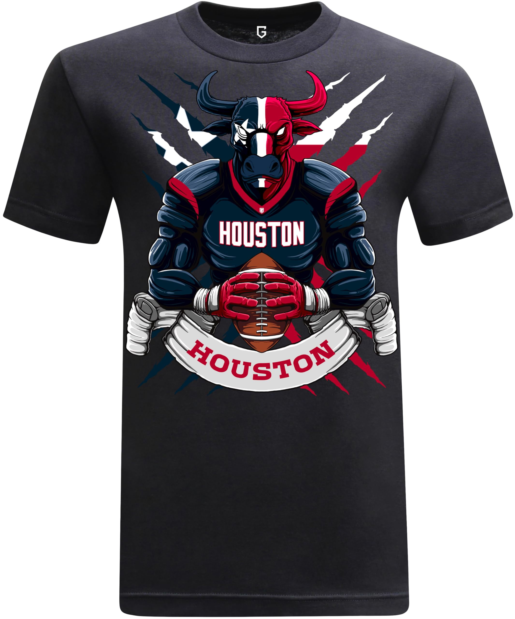 Houston Football Team Texan Bull Men's T-Shirt - Walmart.com