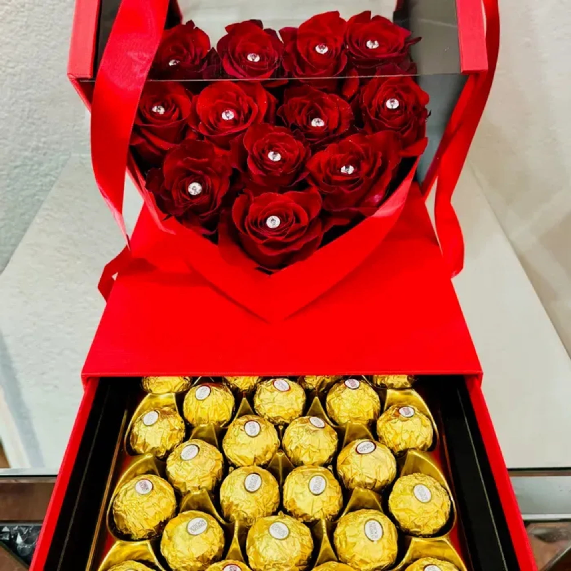 Houston Fresh Flowers Million Dollar Rose Box - a Beautifully Designed ...