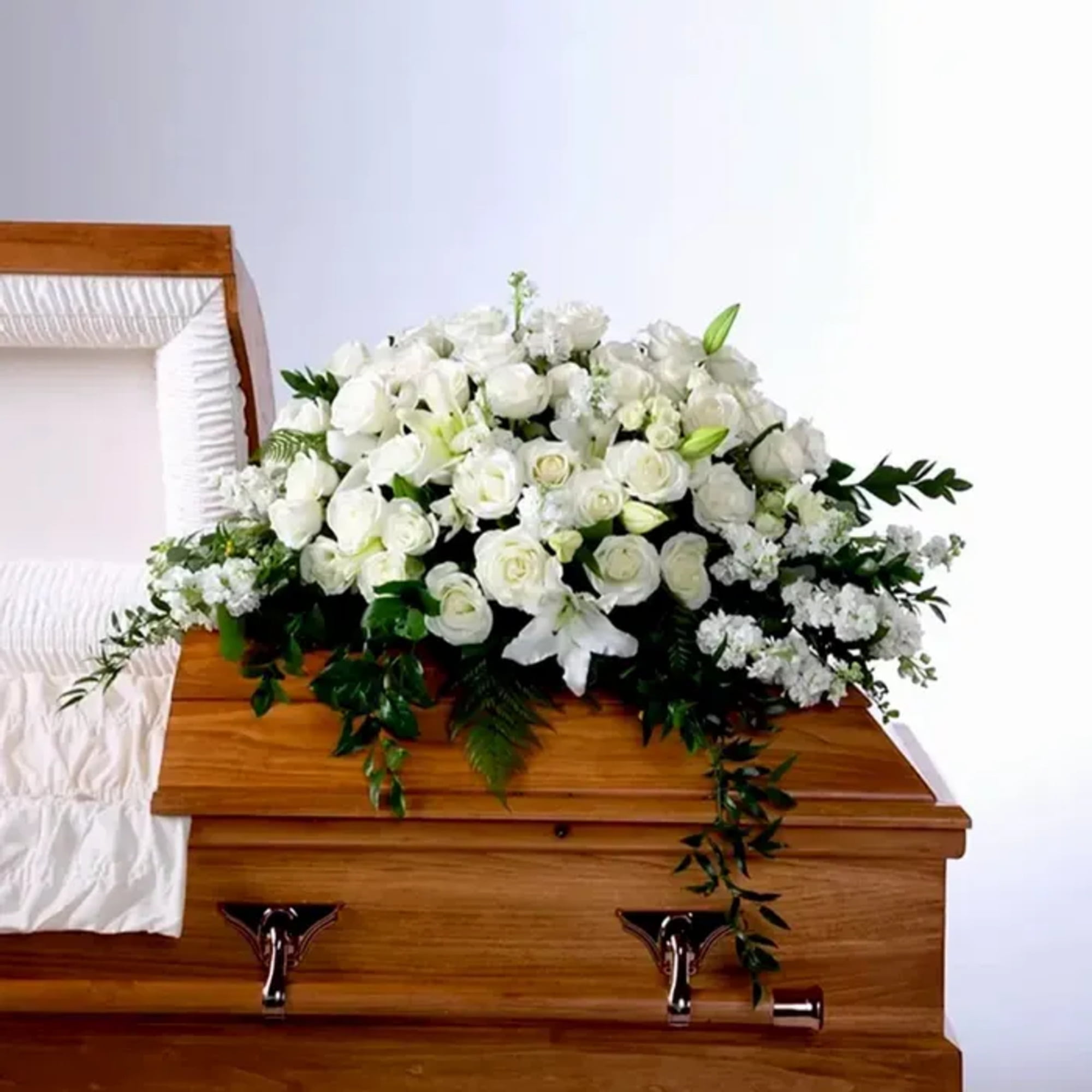 Houston Fresh Flowers White Casket - Standard - Walmart.com