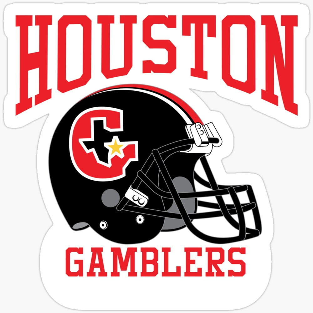 Houston Gamblers Helmet Sticker Baseball Sticker, Football Sticker ...