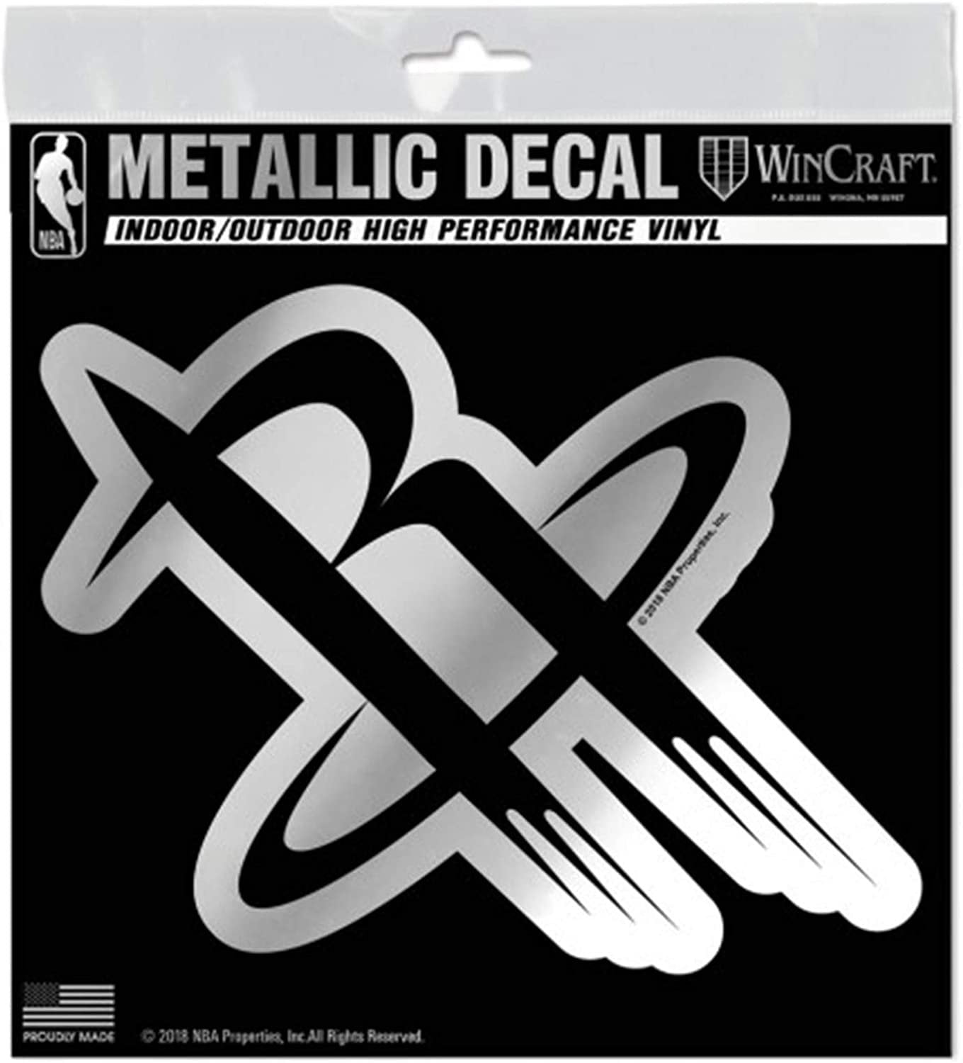 Houston Rockets 6 Inch Decal Sticker, Metallic Chrome Shimmer Design ...