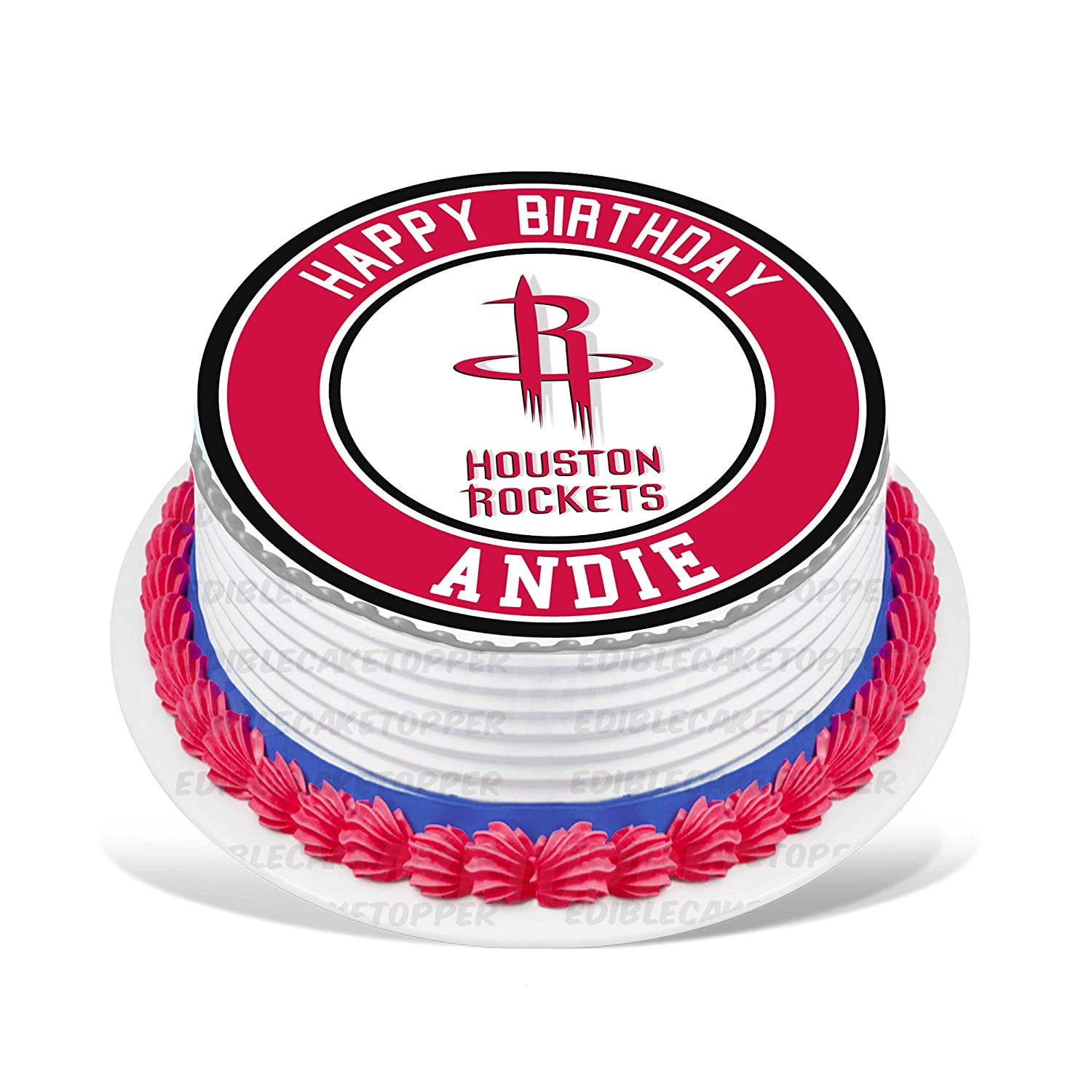 Houston Rockets Edible Cake Image Topper Personalized Picture 8 Inches ...