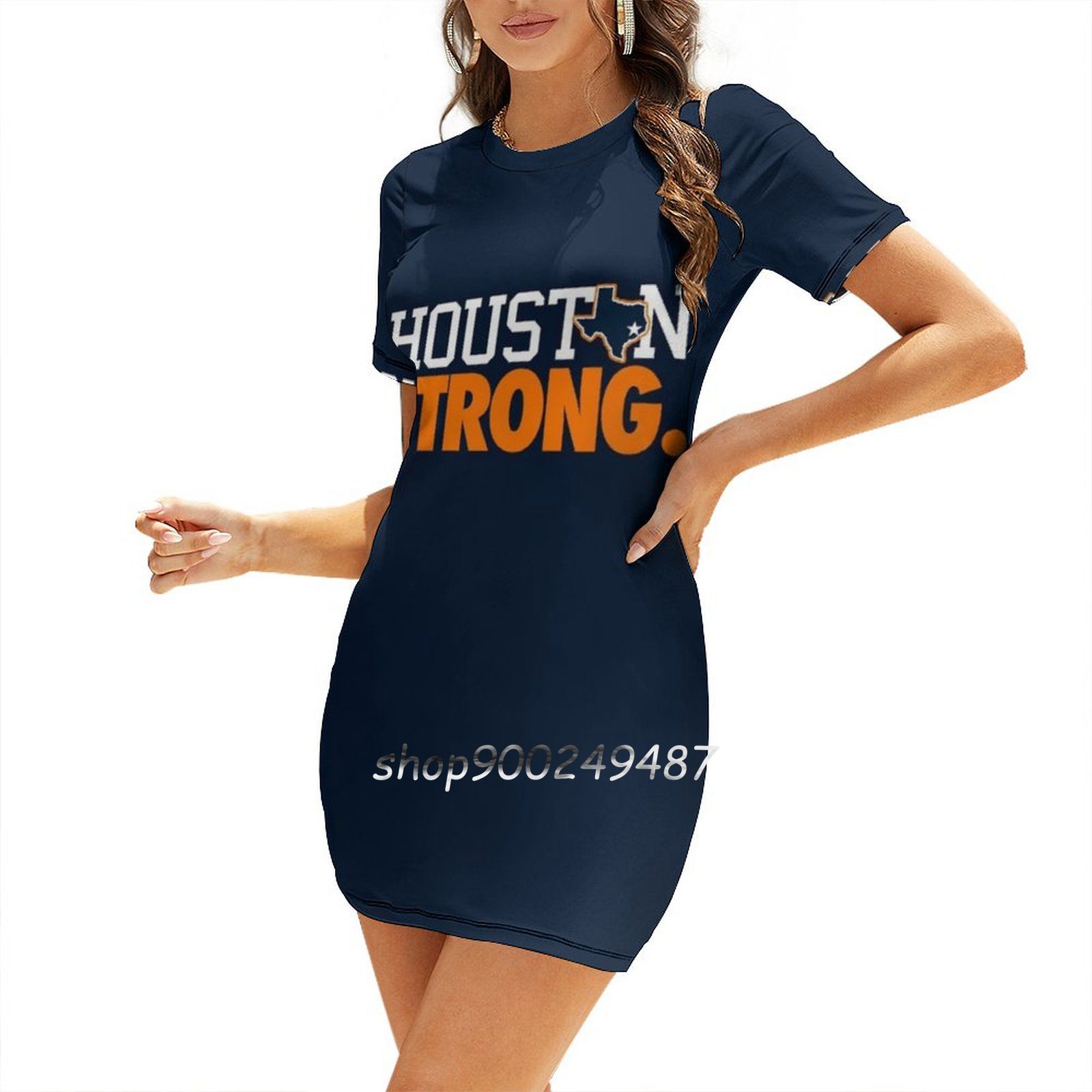 Houston Strong. Sweet Elegant Dress Women Korean Kawaii Square Collar ...