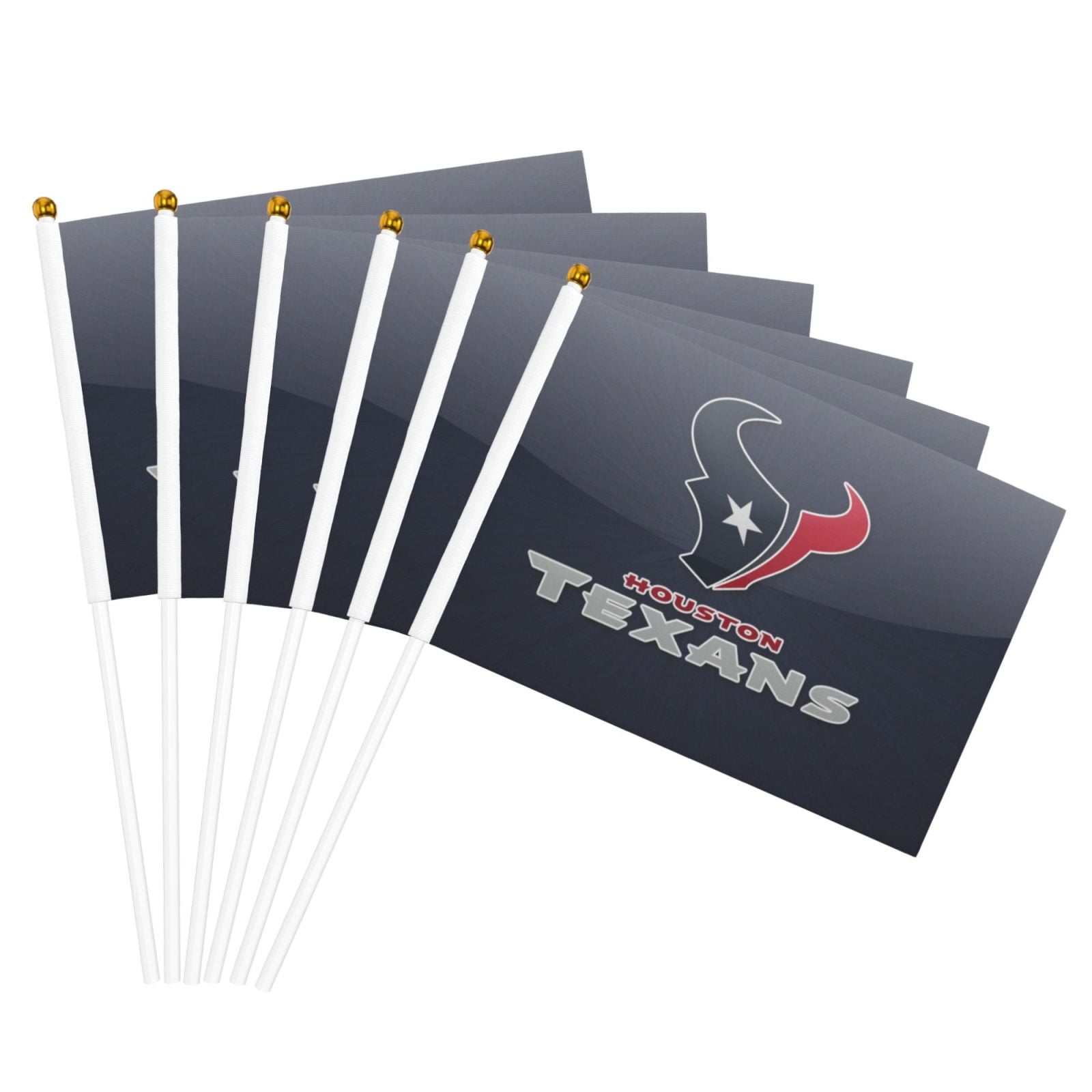 Houston Team Double Sided Hand Waving Flag(Pack of 6), Spectator Hand ...