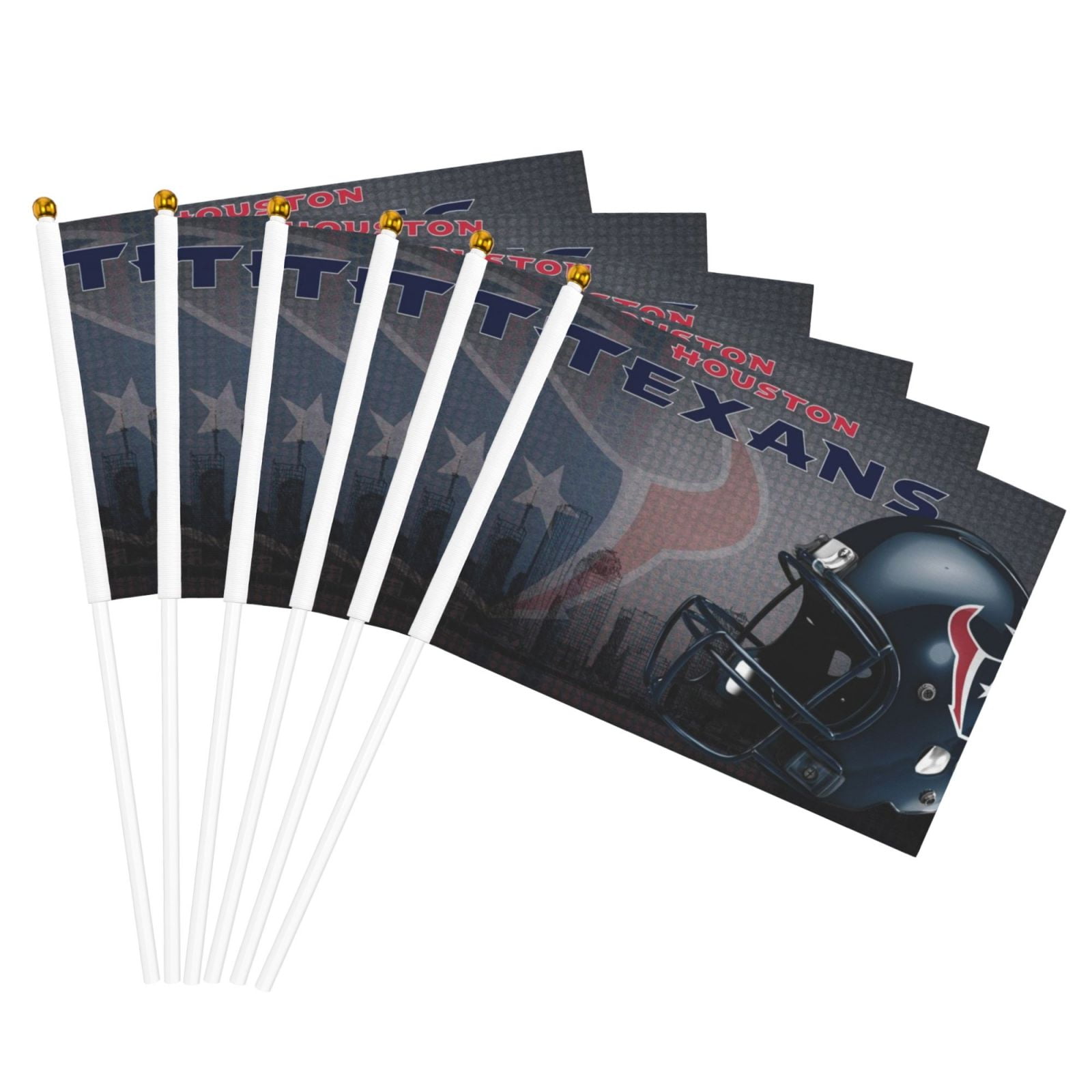 Houston Team Double Sided Hand Waving Flag(Pack of 6), Spectator Hand ...