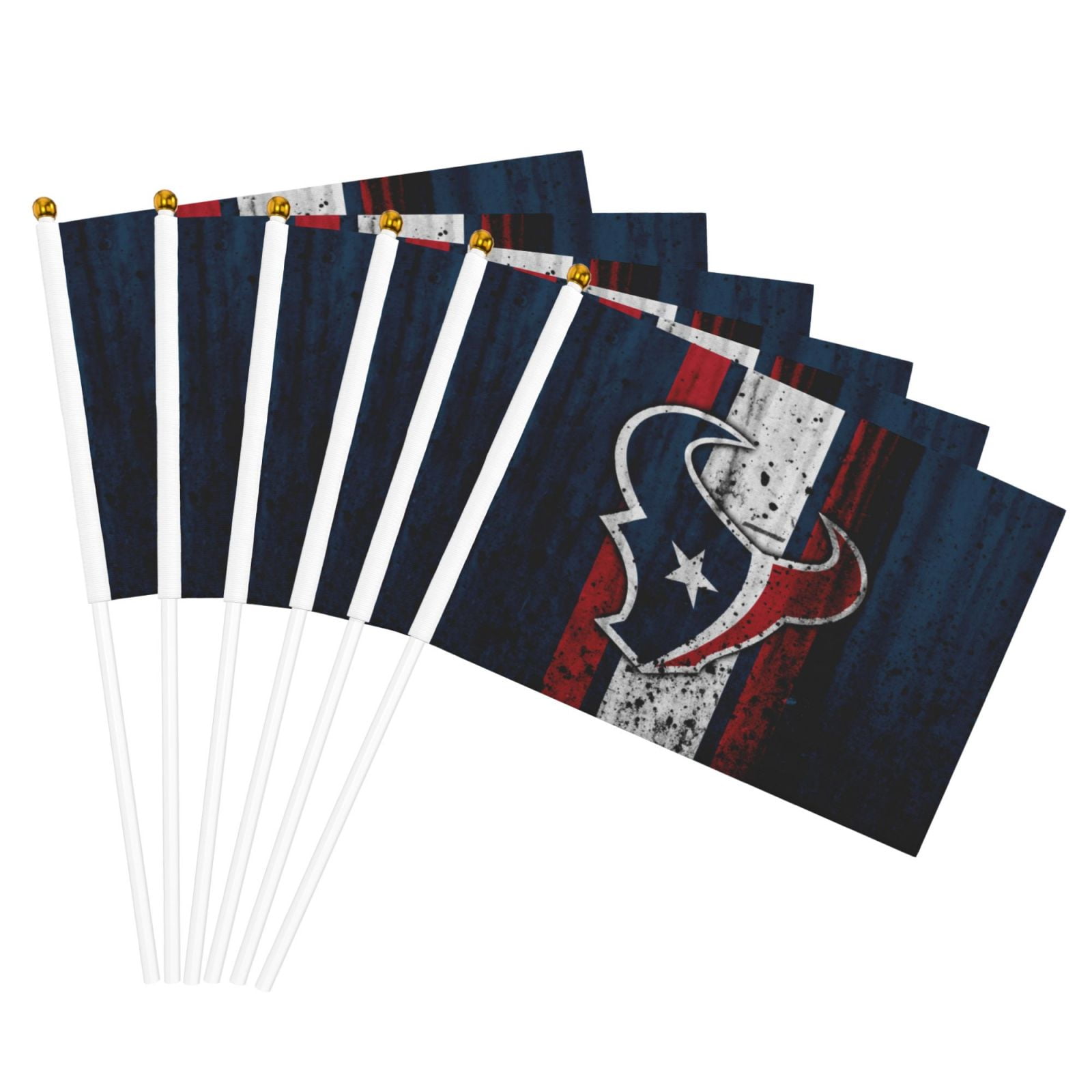 Houston Team Double Sided Hand Waving Flag(Pack of 6), Spectator Hand ...