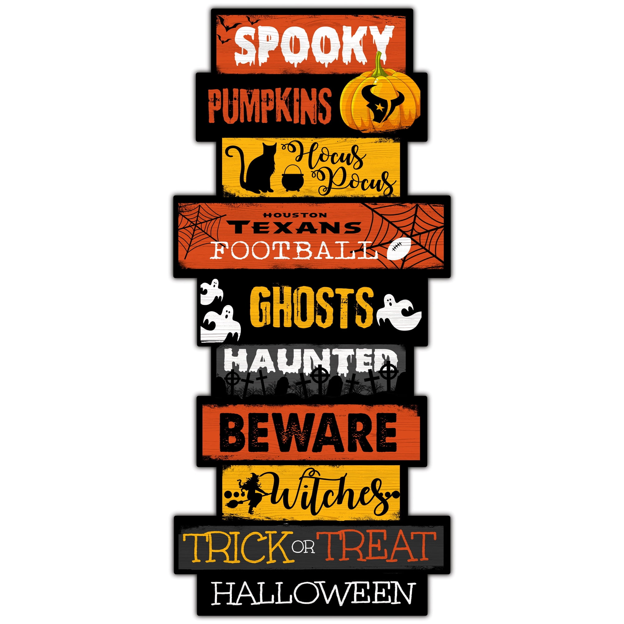 Houston Texans 24'' Halloween Celebration Stack Sign - Walmart.com