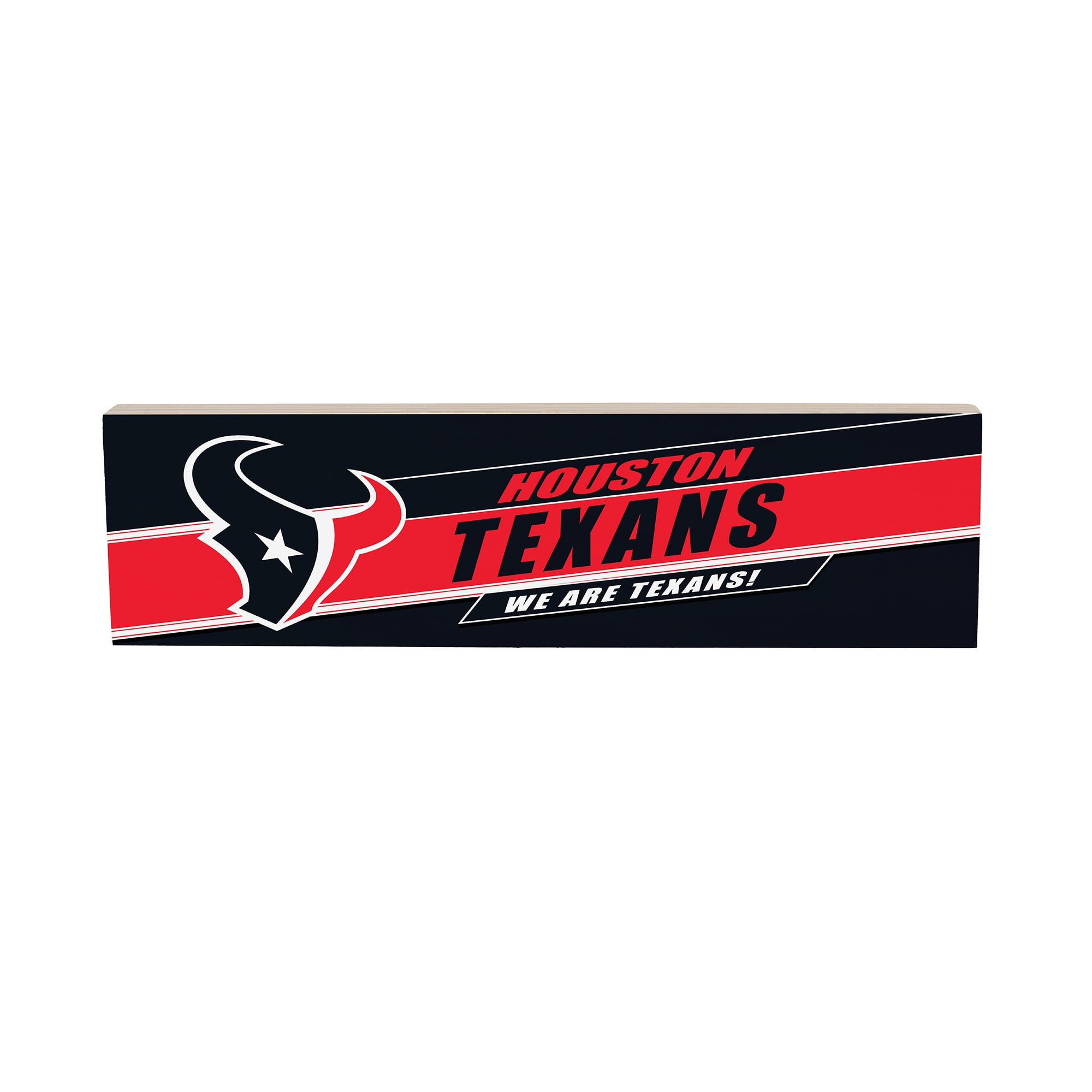 Houston Texans 5" x 18" Shadow Logo Wood Mantle Sign - Walmart.com