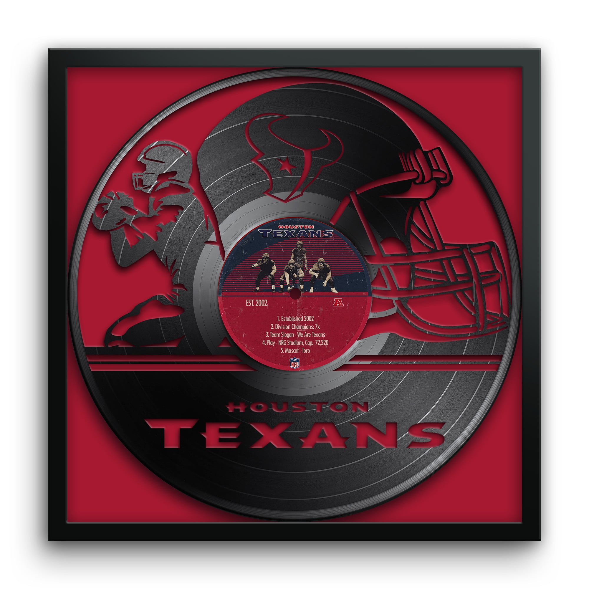 Houston Texans Framed 13" x 13" Vinyl Record Art Print - Walmart.com