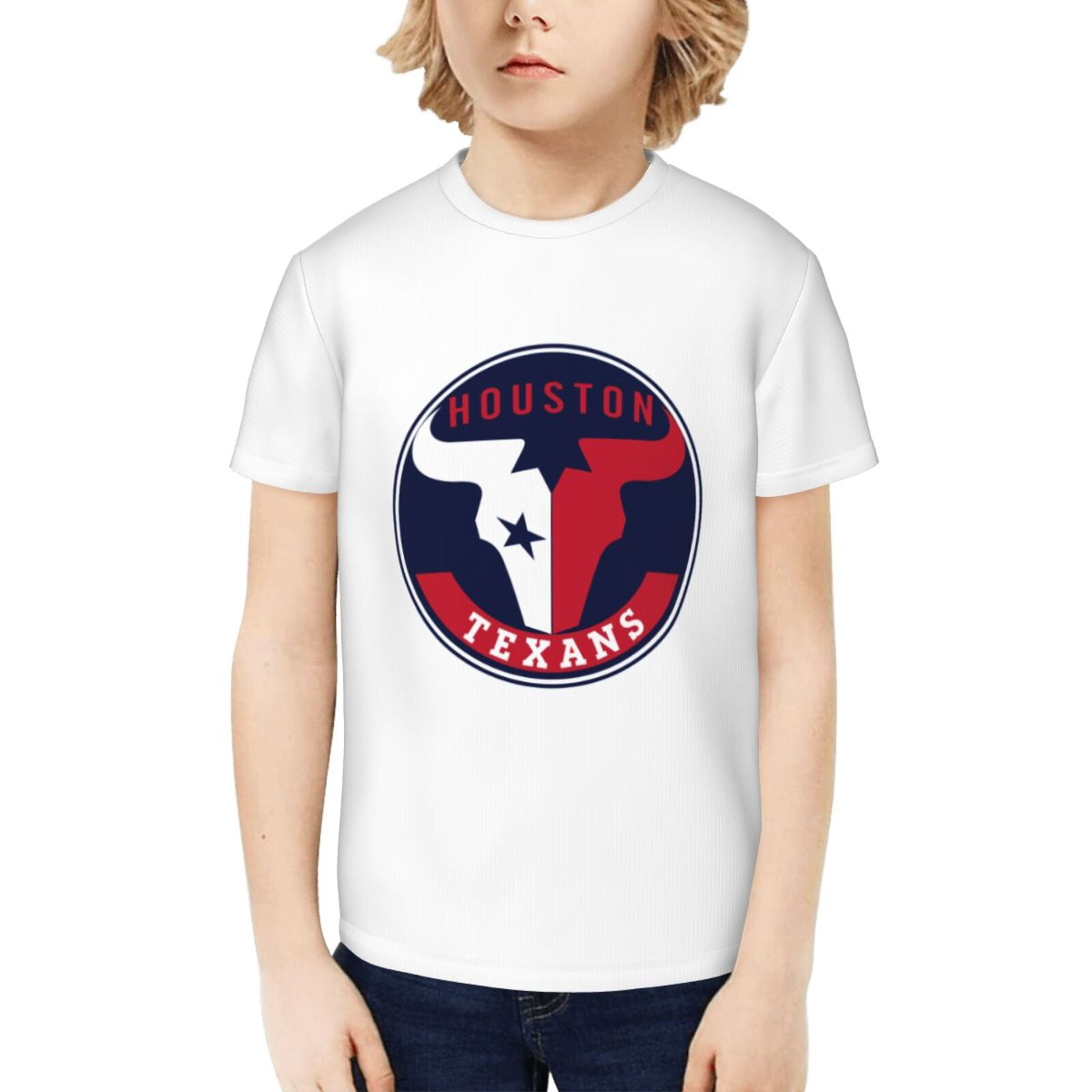 Texans football team Kids Teen fashion comfortable short sleeves Boys ...