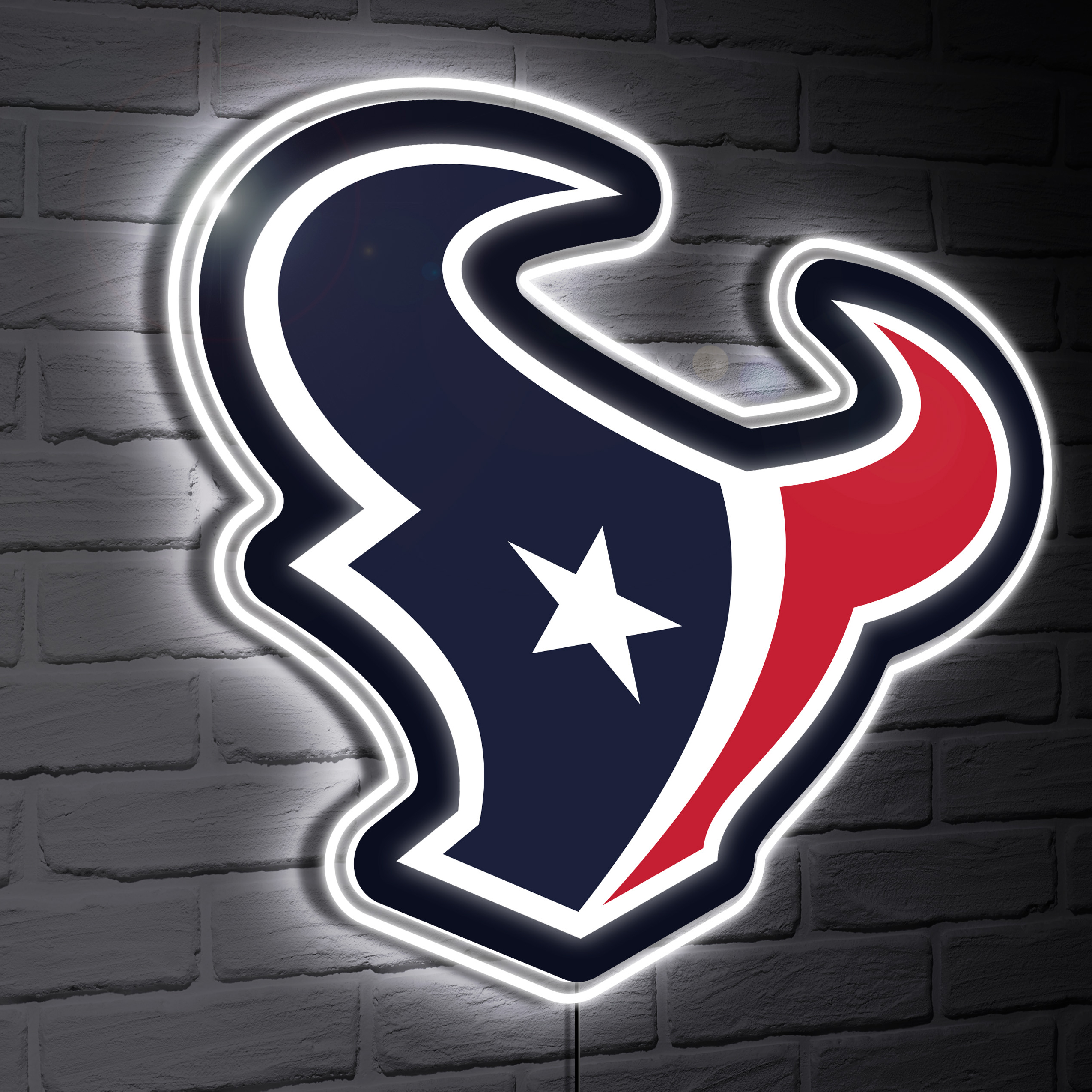 Houston Texans LED Team Logo Shaped Lighted Wall Sign - Walmart.com