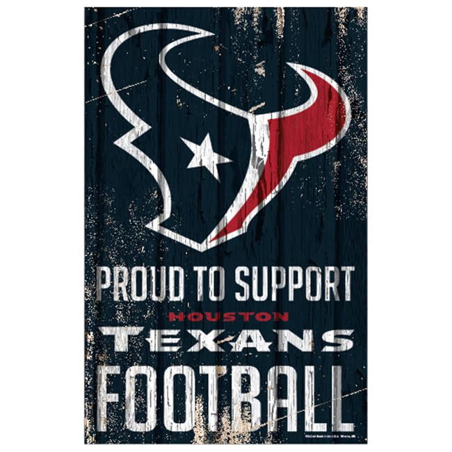 Houston Texans Sign 11x17 Wood Proud to Support Design - Walmart.com