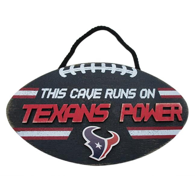 Houston Texans Sign Wood Football Power Design - Walmart.com