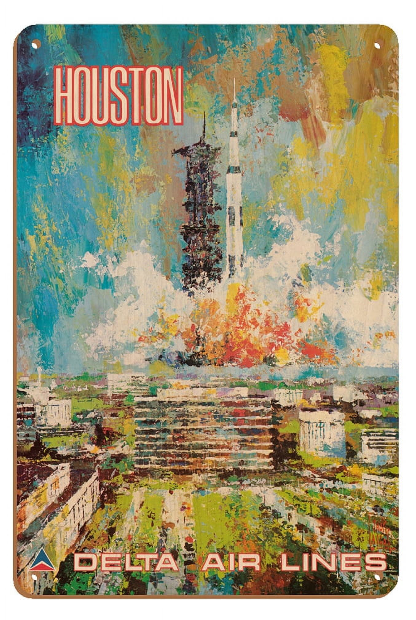 Houston Texas - NASA Johnson Space Center - Delta Air Lines - Vintage ...