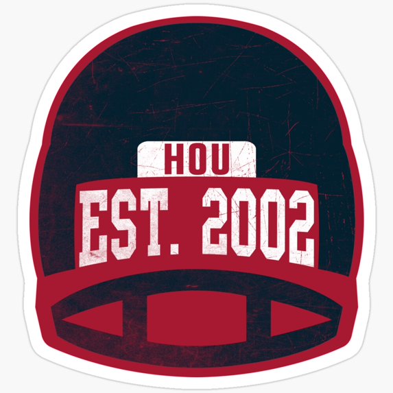 Houston Throwback Football Helmet Sticker Phone Decal Water Bottle ...