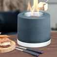 Houswise Indoor/Outdoor Tabletop Fire Pit - Dark Gray Concrete ...