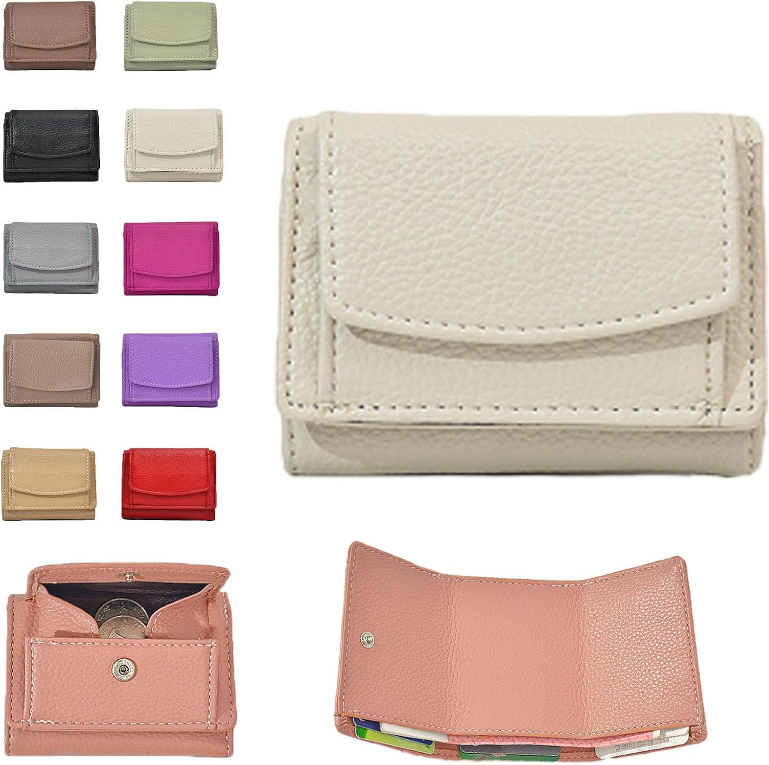 Houtangduty Mini Wallet, 2025 Leather Rfid Blocking Card Holder ...