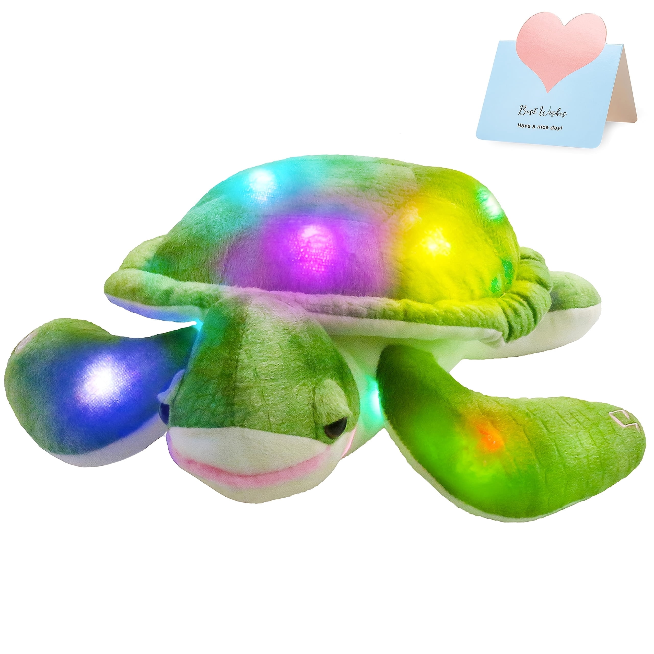 Houwsbaby 14'' Light up Sea Turtle Stuffed Animal Ocean Life Soft Plush ...