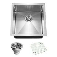 Ruvati RVH8210 15 x 20 in. Workstation Drop-in Topmount Bar Prep RV Sink 16 Gauge Stainless ...