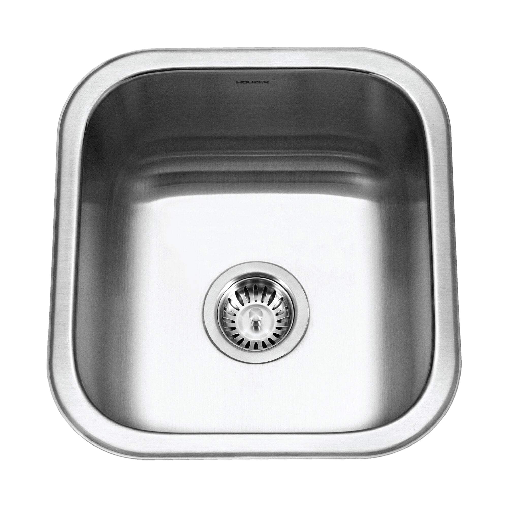 Open Box Houzer Club 17 in Stainless Steel Undermount 8 in Deep Single ...