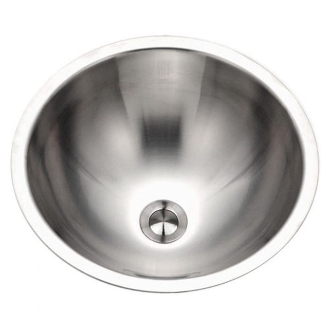 Houzer Opus 16 in Stainless Steel Topmount Single Round Bowl Bathroom ...