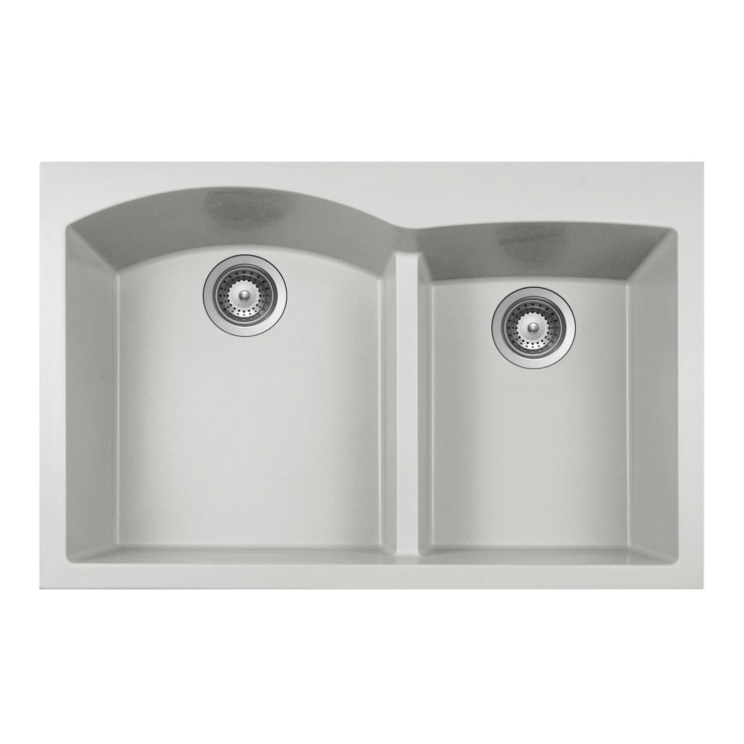 Houzer P-175 Quartztone 33" Drop In Double Basin Granite Composite ...